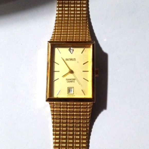 Benrus | Accessories | Benrus Diamond Watch Finished In 4k Gold | Poshmark